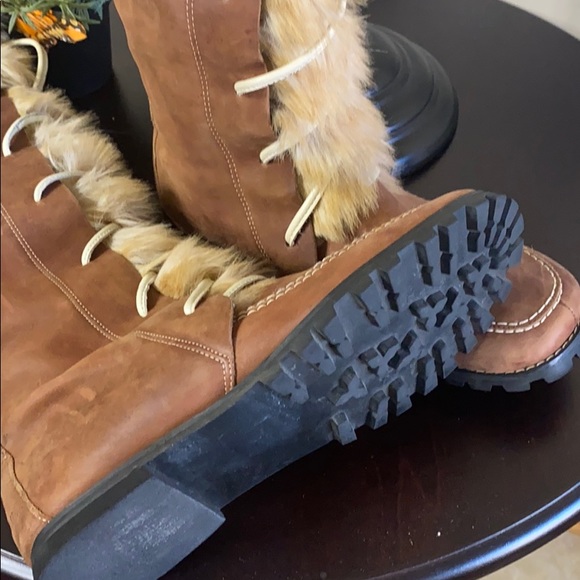 Colin Stuart | Shoes | Colin Stuart Suede And Fur Lace Up Boots | Poshmark